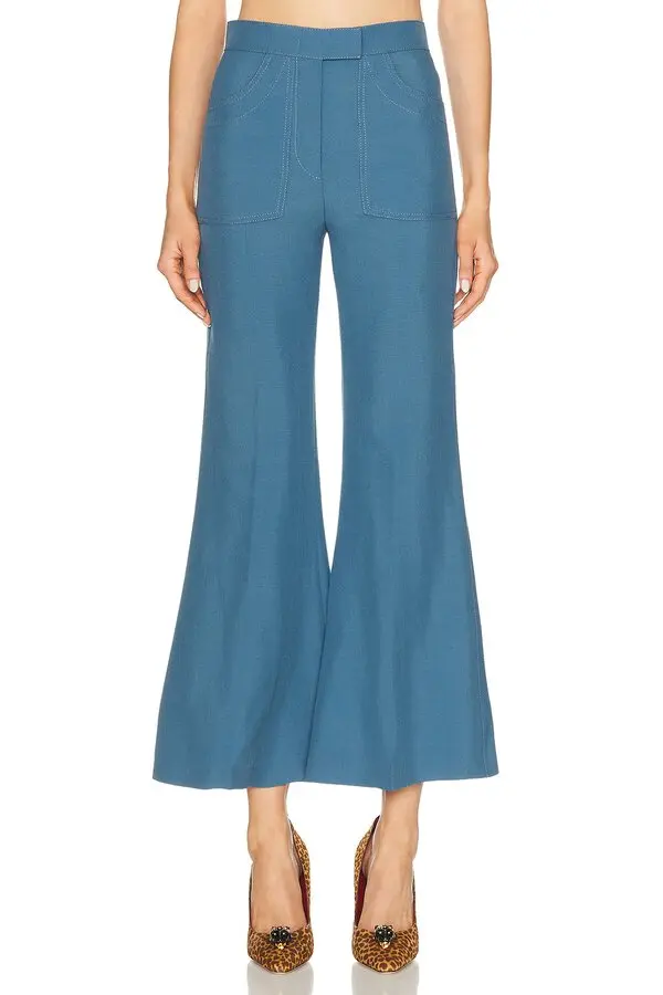 Valentino Garavani Lana Mohair Pant - Avio