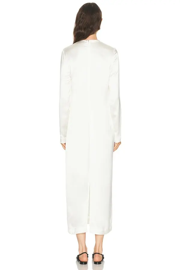 TOTEME Long Satin Dress - White