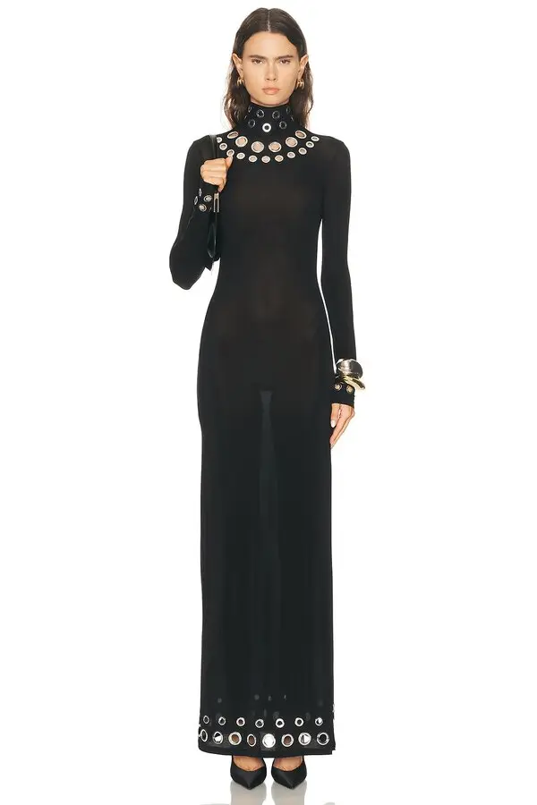 Rabanne Turtleneck Maxi Dress