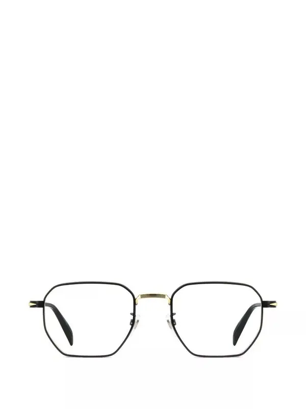 DB EYEWEAR BY DAVID BECKHAM Geometric-frame Metal Eyeglasses - Black