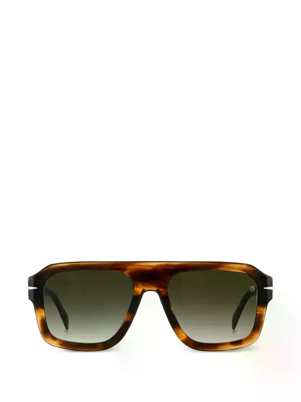 DB EYEWEAR BY DAVID BECKHAM Square Frame Sunglasses - Brown