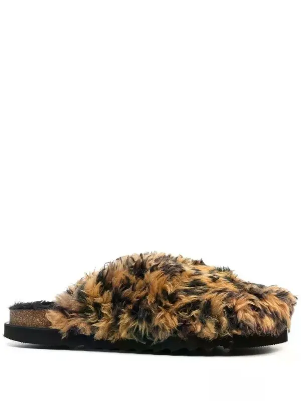 Palm Angels Faux-fur Slip-on Mules
