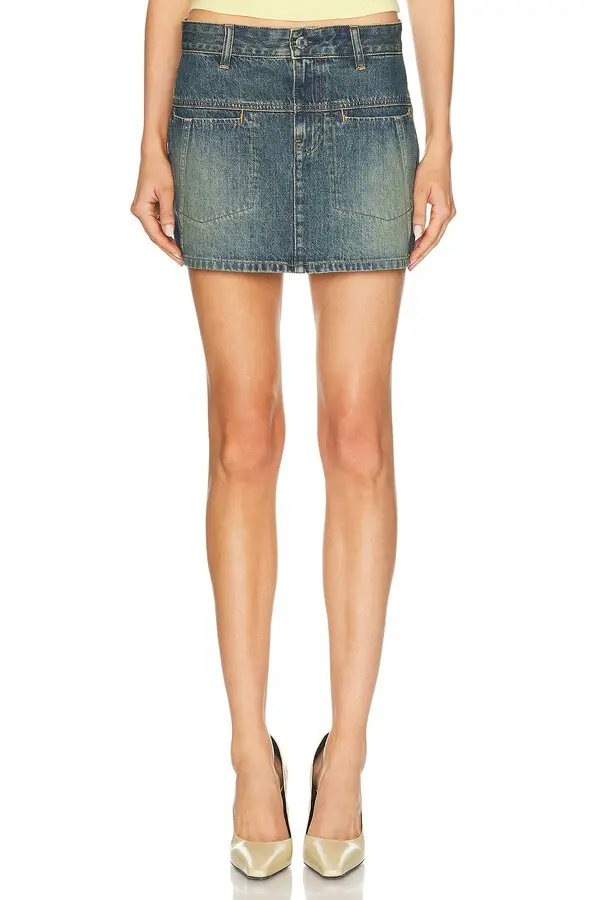 Helmut Lang Denim Mini Skirt - Tinted Vintage Blue