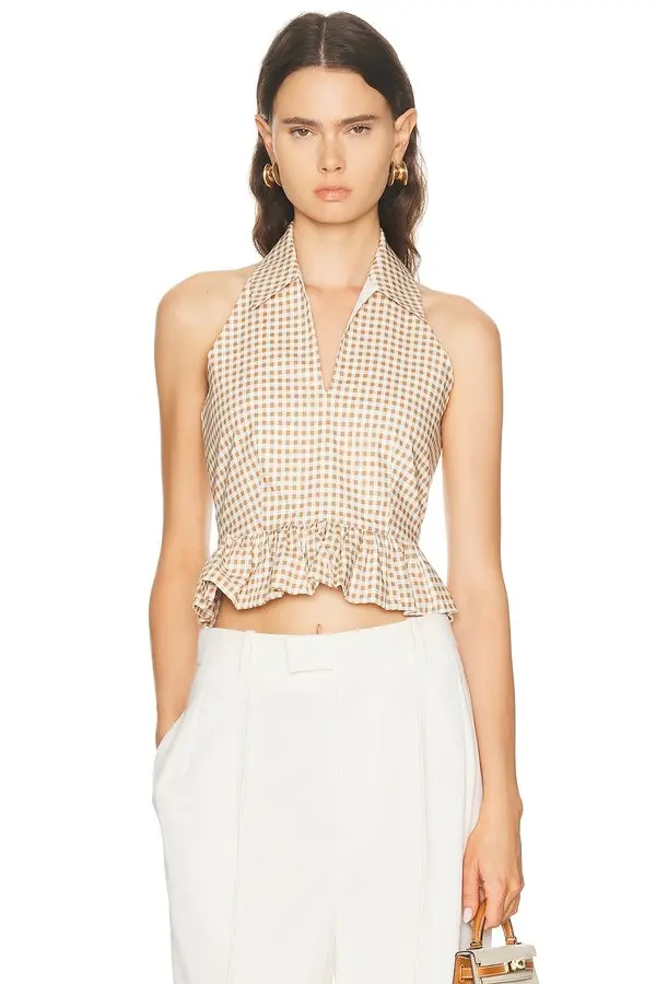 Caroline Constas Aya Halter Top
