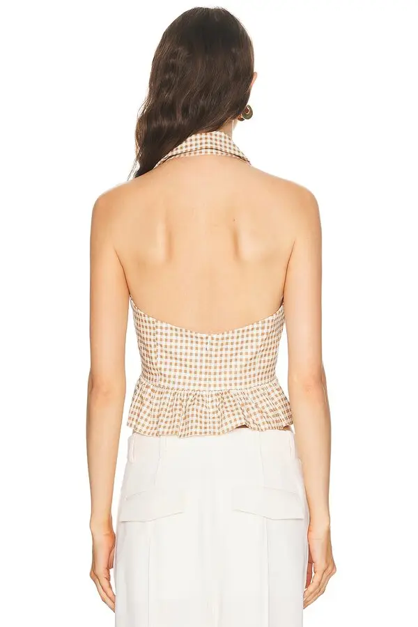 Caroline Constas Aya Halter Top