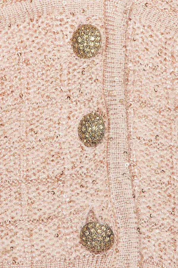Alessandra Rich Knit Crop Top - Pink
