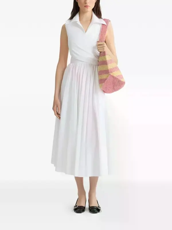 PATOU Draped Midi Dress - White