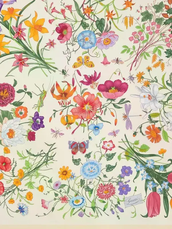 Gucci Floral-print Scarf