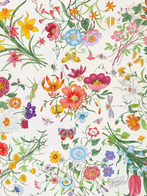 Gucci Flora-print Scarf