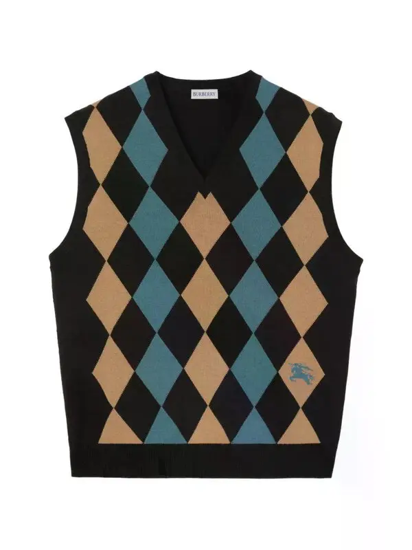 Burberry Argyle Wool Sweater Vest