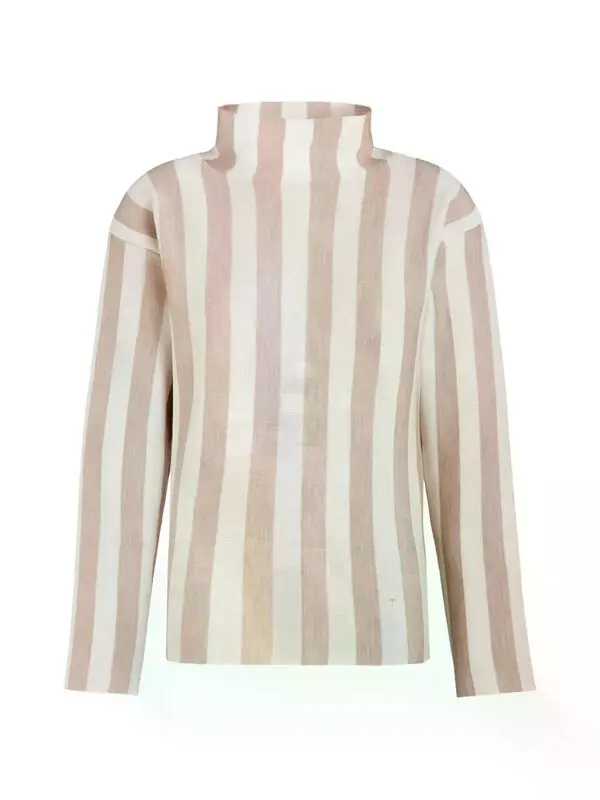 TOD'S Striped Funnel-neck Sweater - Neutrals