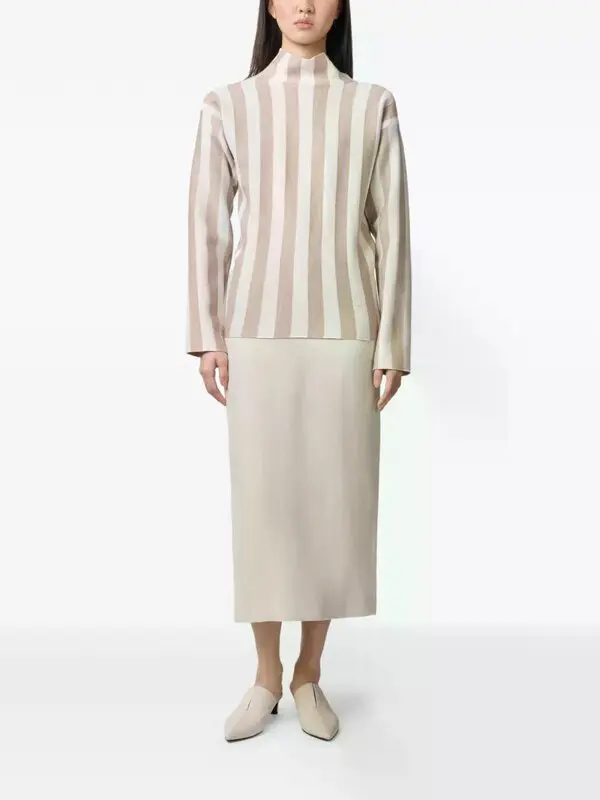 TOD'S Striped Funnel-neck Sweater