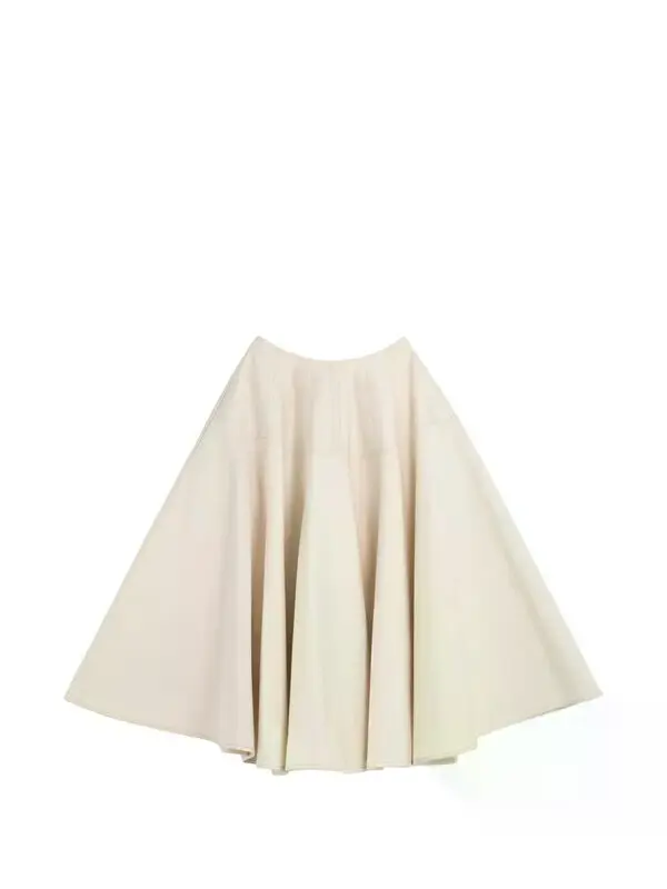 TOD'S A-line Panelled Midi Skirt - Neutrals