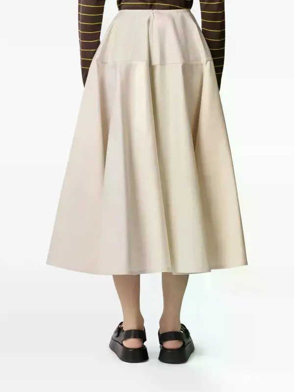 TOD'S A-line Panelled Midi Skirt