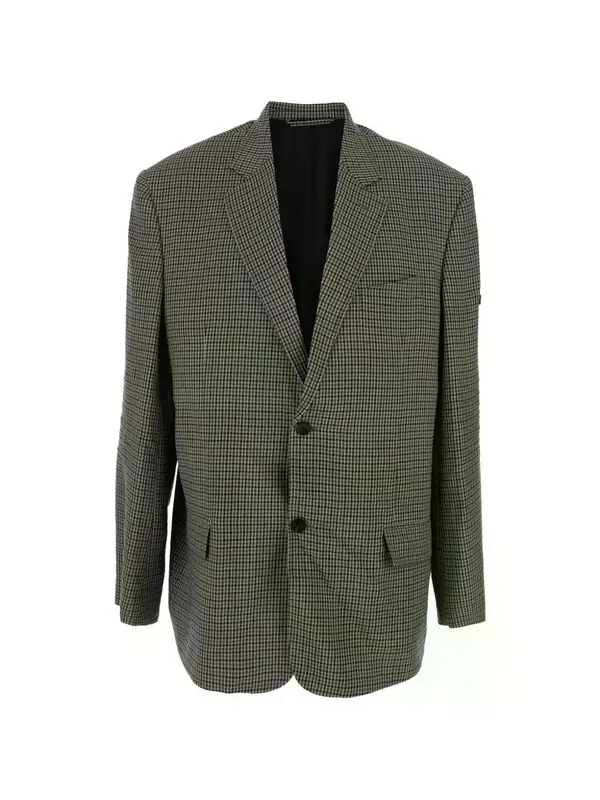 Balenciaga Checked Blazer - Grey