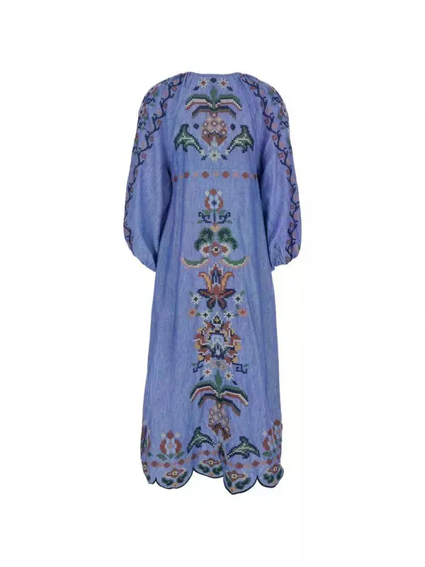 Farm Rio Garden Tapestry Embroidered Mini Dress