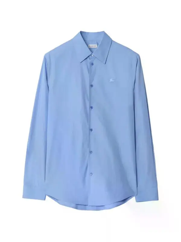 Burberry Regular-fit Cotton Poplin Shirt - Blue