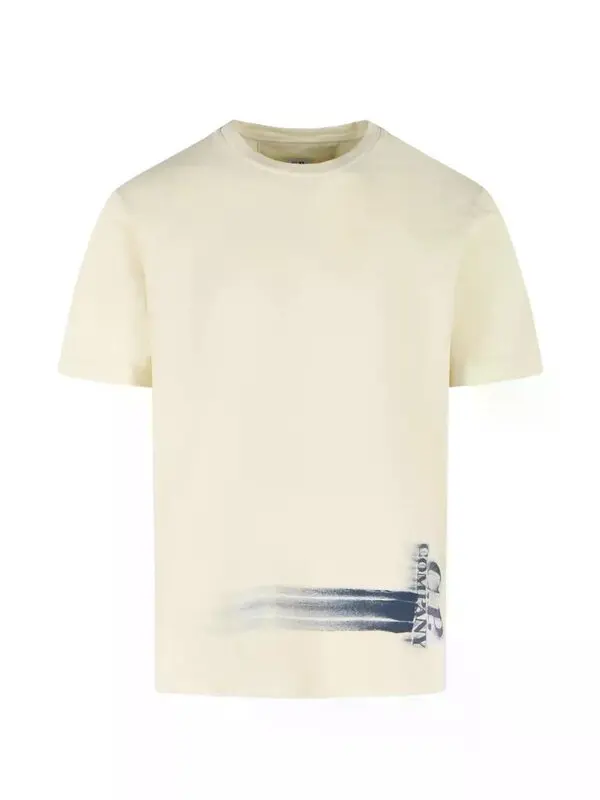 C.P. COMPANY Ribbed-neck Graphic T-shirt - Neutrals