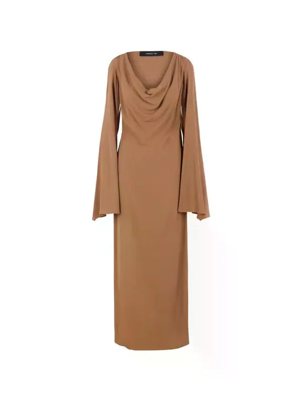 Federica Tosi Cowl-neck Long-sleeve Dress