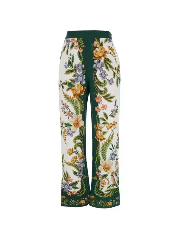 Farm Rio Floral-print Trousers - White