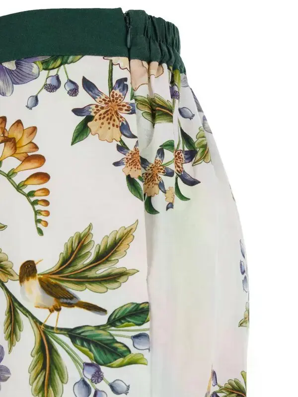 Farm Rio Floral-print Trousers - White