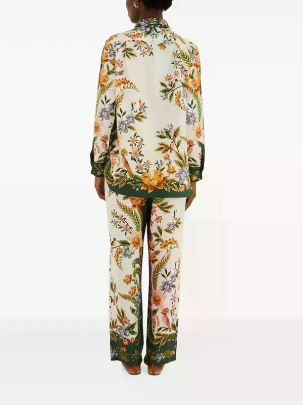 Farm Rio Floral-print Trousers - White
