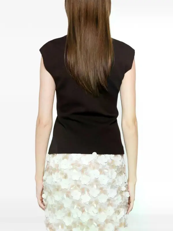 P.a.r.o.s.h Sleeveless Knit Top - Brown