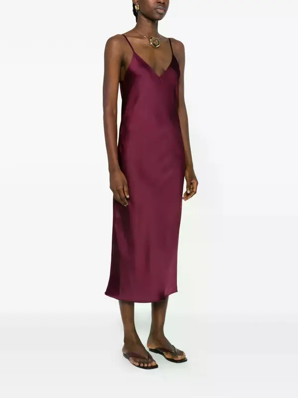 Norma Kamali V-neck Slip Midi Dress