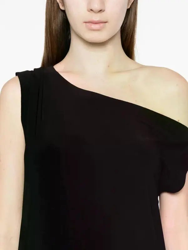 Norma Kamali One-shoulder Draped Maxi Dress