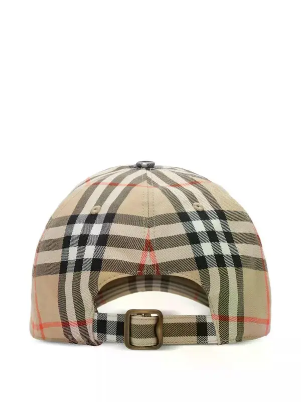 Burberry Check Cotton Baseball Cap - Neutrals