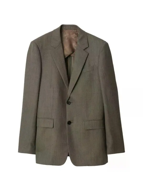 Burberry Sharkskin Wool Tailored Jacket