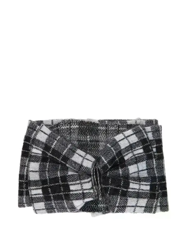 Valentino Garavani Checked Knot Scarf - Black