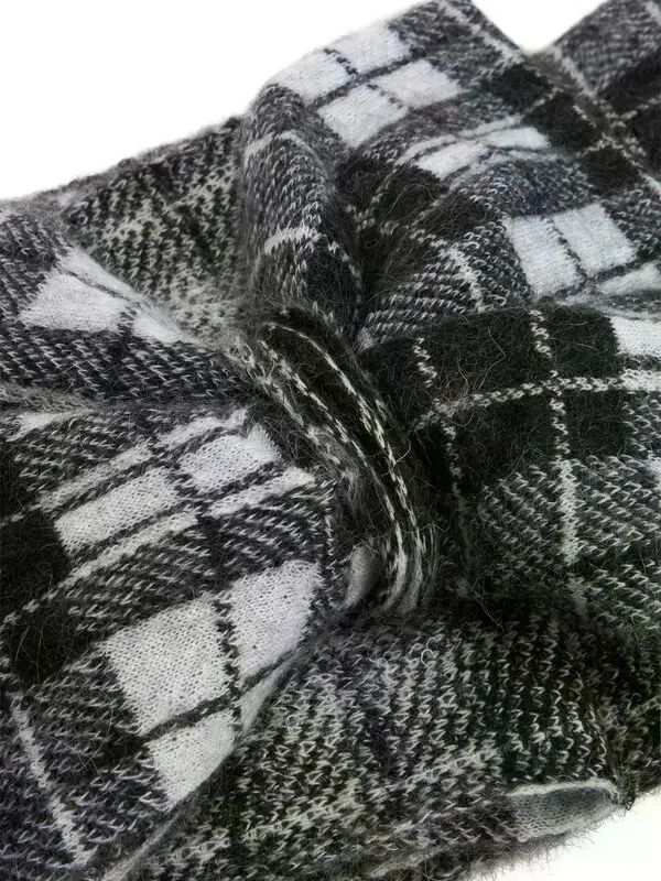 Red Valentino Checked Knot Scarf