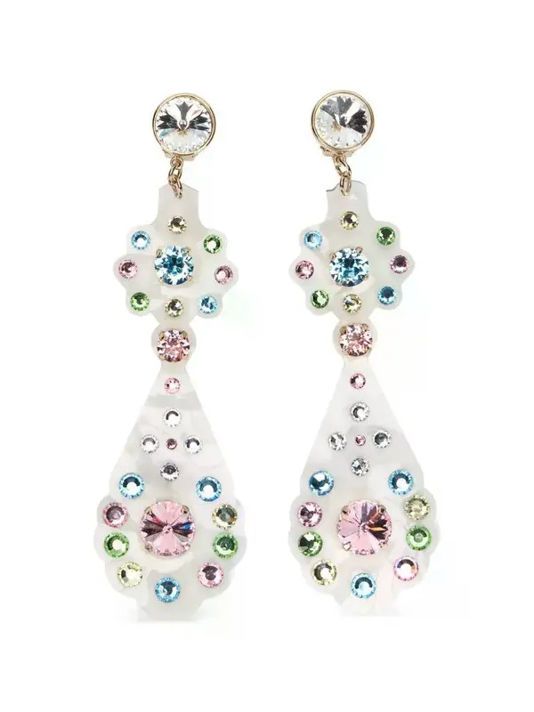 Red Valentino Polka Dot Drop Earrings - Gold