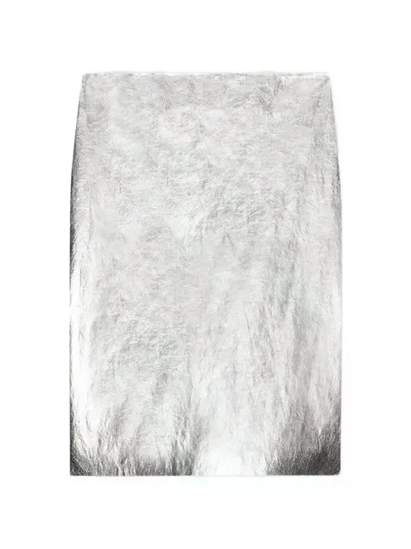 MSGM Textured Skirt - Silver