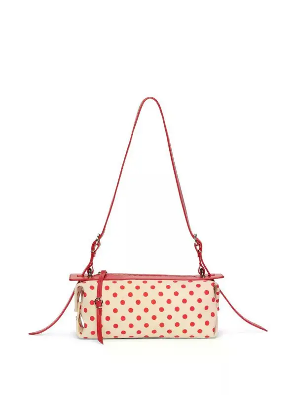 MSGM Polka Dot Shoulder Bag - Neutrals