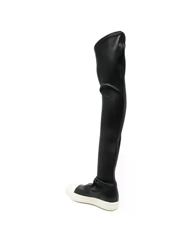 Rick Owens High Stocking Sneaks Boots - Black