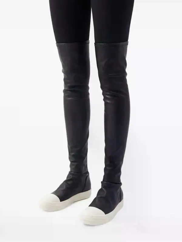 Rick Owens High Stocking Sneaks Boots - Black