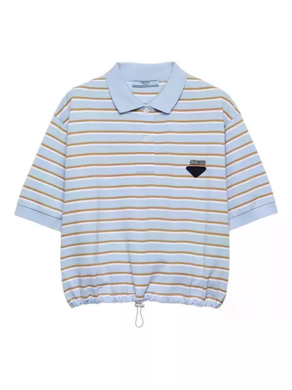Prada Striped Polo Shirt - Blue