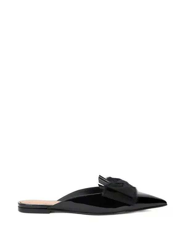 Red Valentino Bow Slip-on Loafers - Black