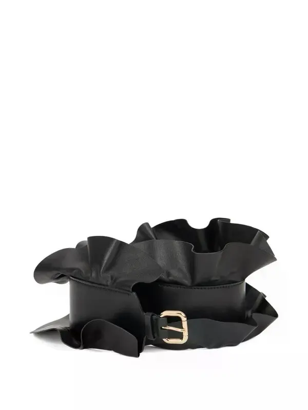 Red Valentino Ruffled Belt - Black
