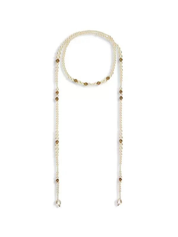Red Valentino Pearl Beaded Necklace - Neutrals