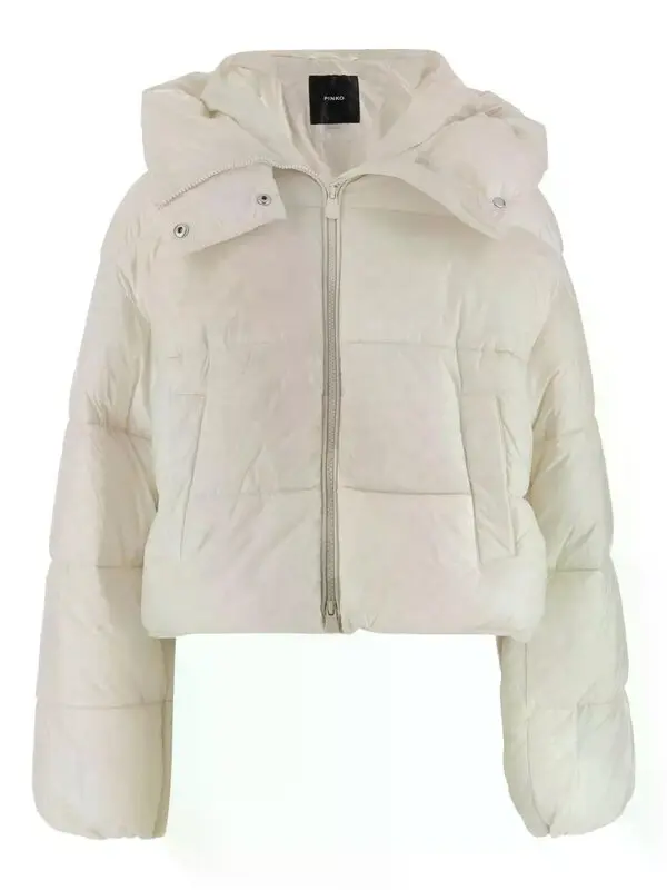 Pinko Hooded Puffer Jacket - White