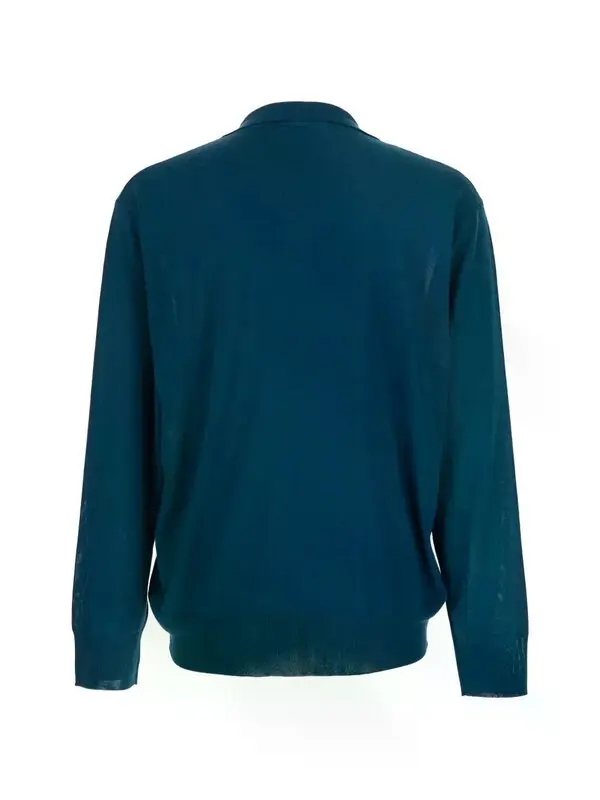 ROBERTO COLLINA Polo-collar Sweater - Blue