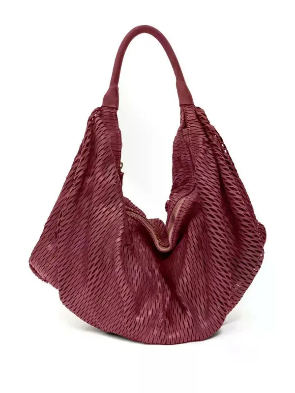 SOMMET Woven Zip Shoulder Bag