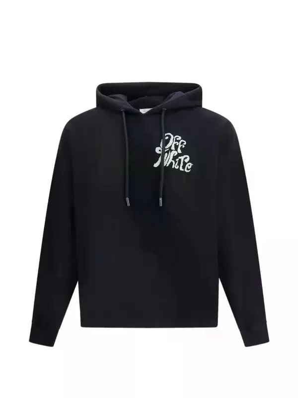 Off-White Long-sleeve Logo Hoodie - Black