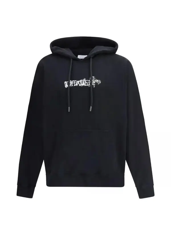 Off-White Logo-print Hoodie - Black