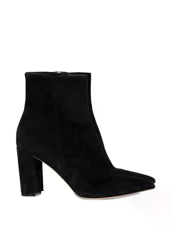 GIANVITO ROSSI Pointed-toe Block-heel Boots - Black