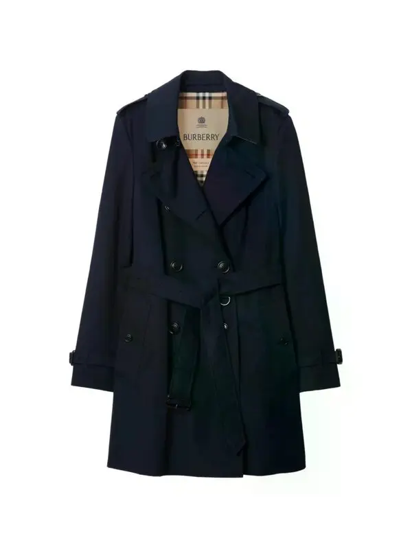 Burberry Short Chelsea Heritage Trench Coat - Blue