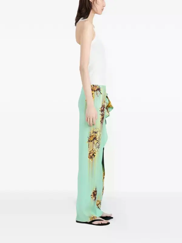 Proenza Schouler Cella Printed Maxi Skirt - Green